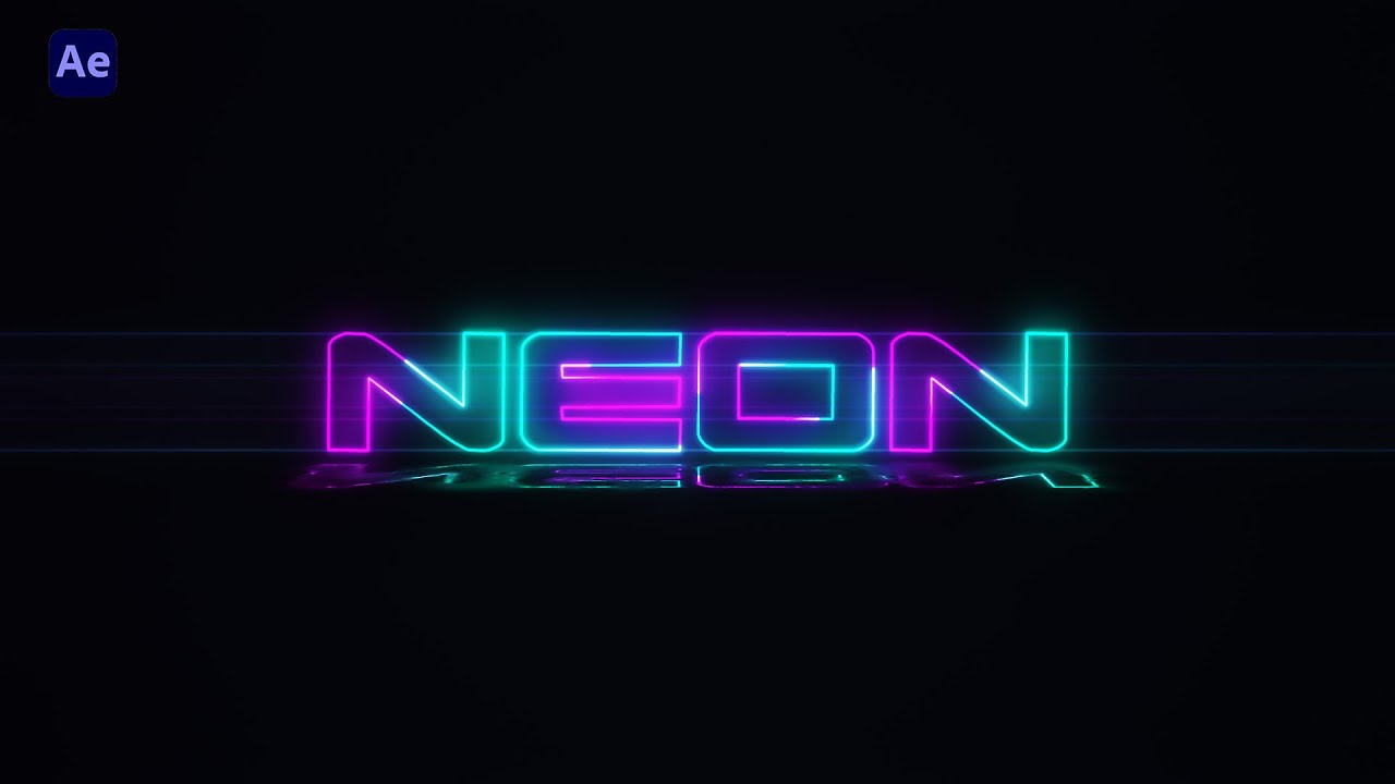 NEON TEXT ANIMATION IN AFTER EFFECTS TEMPLATE | #neontexteffects # ...