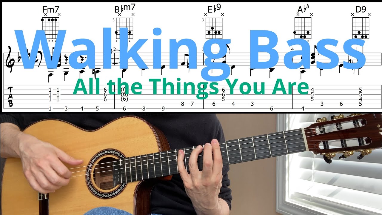 Walking Bass Example on a Jazz Standard - YouTube