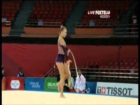Francesca Fox 2010 Commonwealth Games Hoop Team Final - YouTube