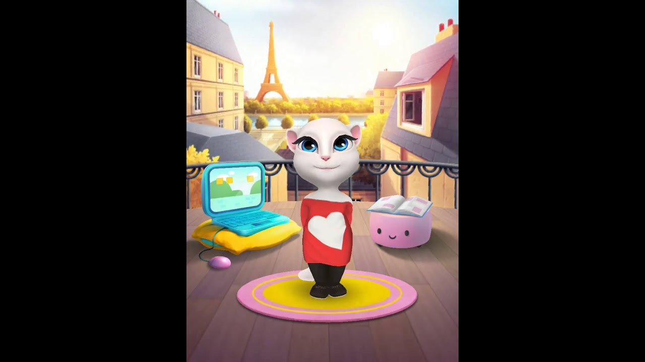 [My Talking Angela] Angela loves the sound of paris - YouTube