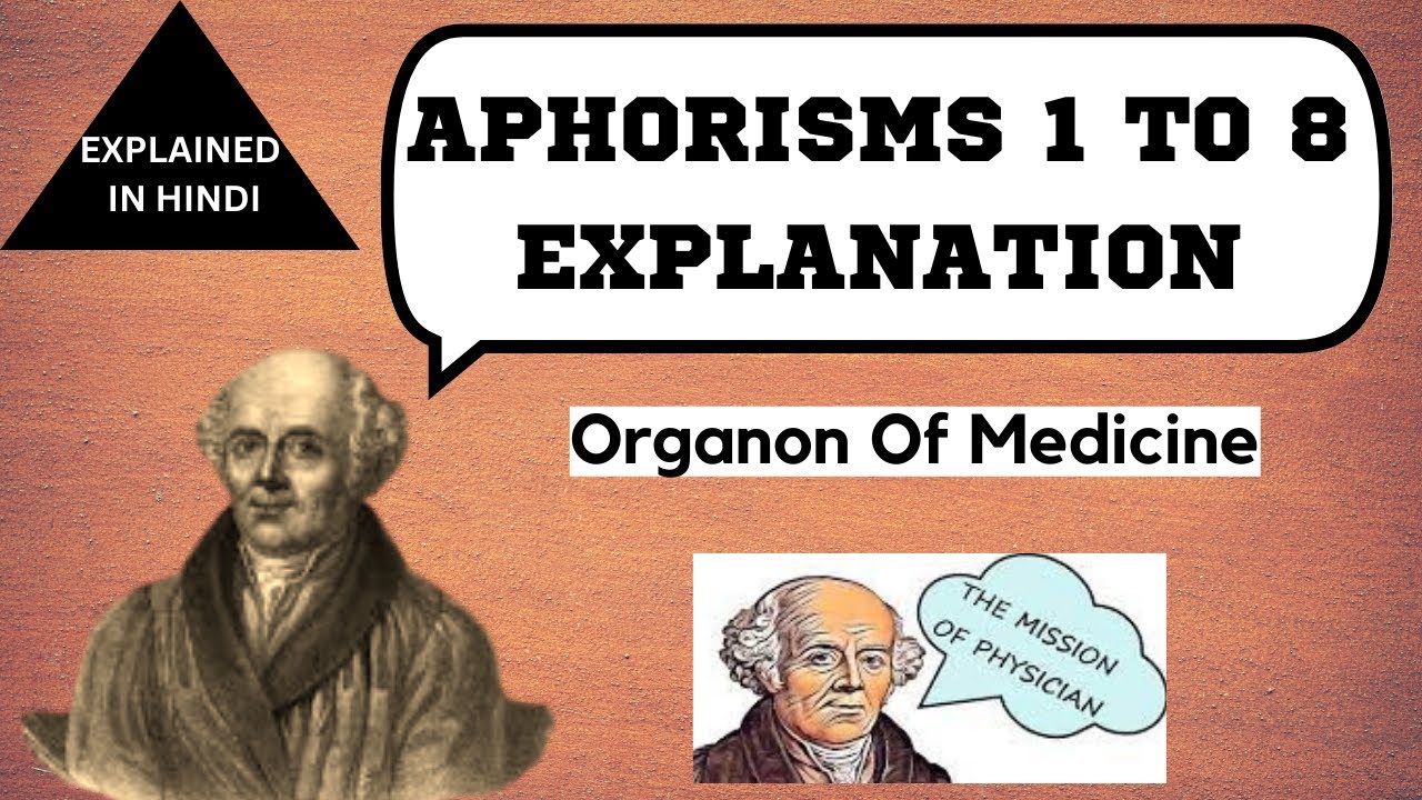 Aphorisms 1 to 8 Explanation | Aphorisms | Aphorism |Homeopathy ...