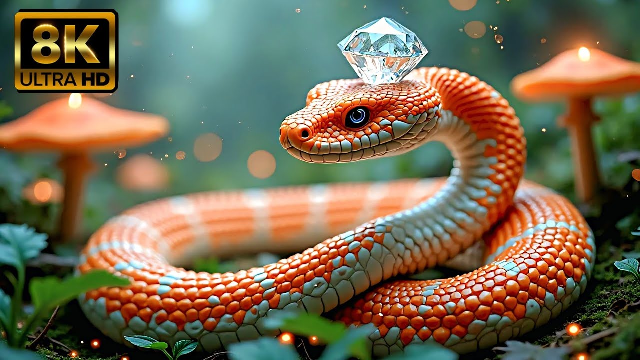 Ultra-Realistic Diamond-Head Snake in a Magical Forest | 4K 8K 12K UHD ...