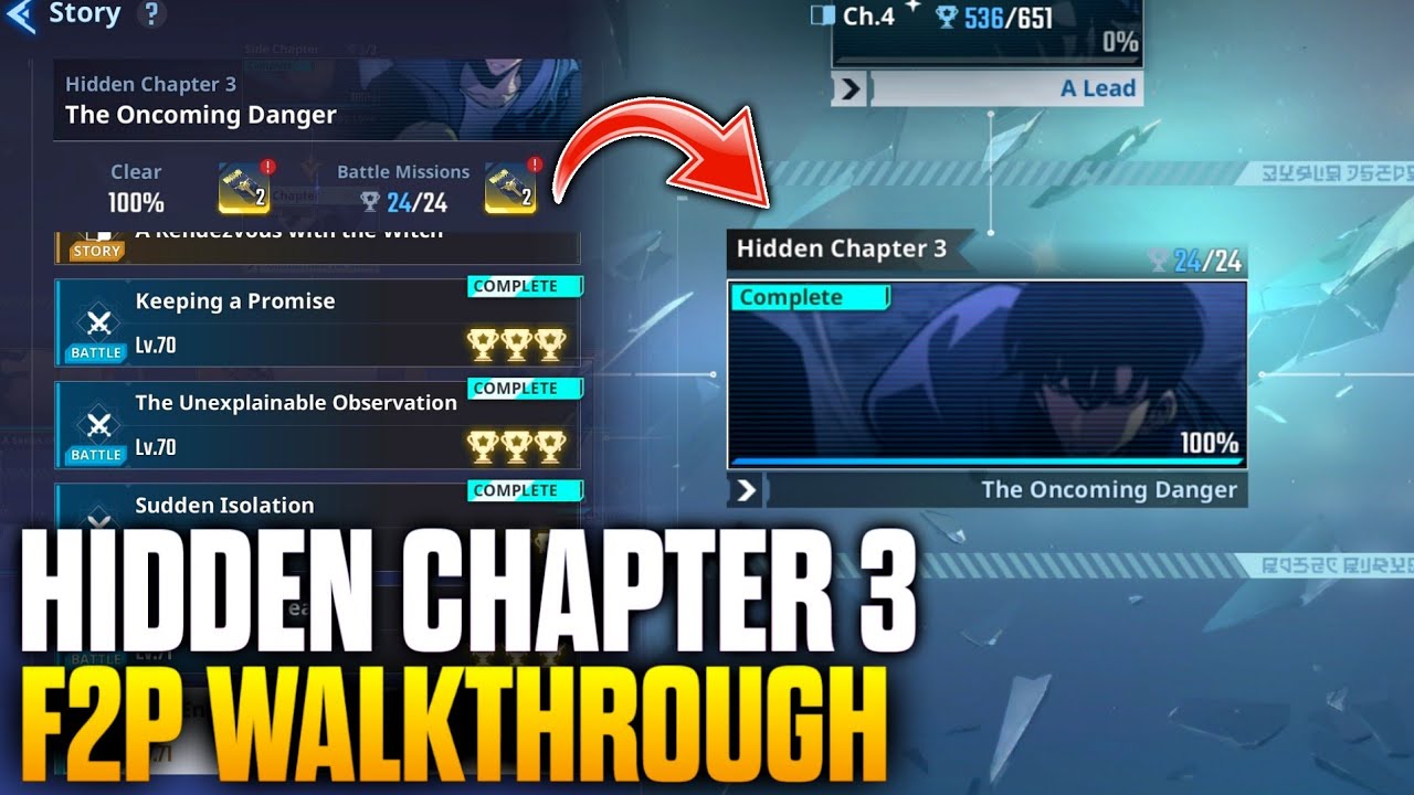 Hidden Chapter 3 - " The Oncoming Danger " F2P Walkthrough | Solo ...