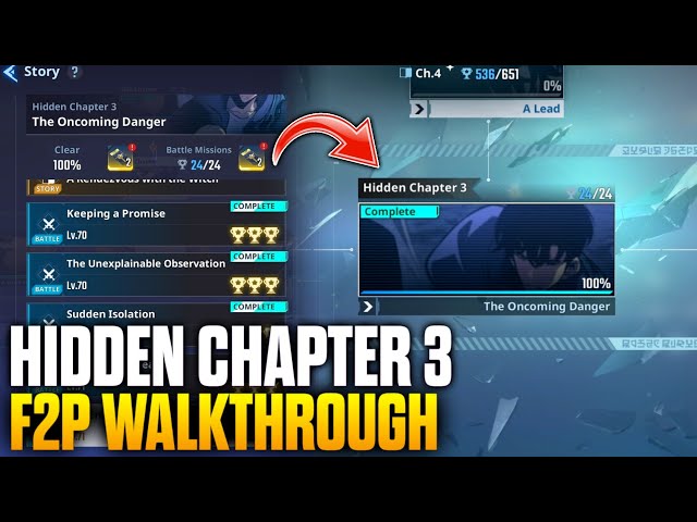 Hidden Chapter 3 - " The Oncoming Danger " F2P Walkthrough | Solo ...
