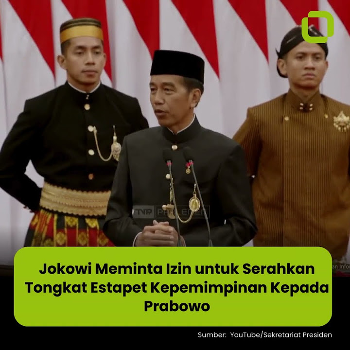 Jokowi Serahkan Tongkat Estapet Kepemimpinan ke Prabowo - YouTube