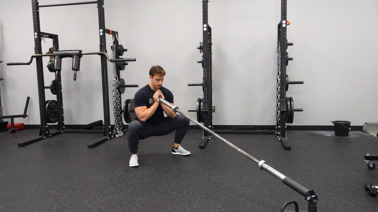 Landmine Squat - YouTube