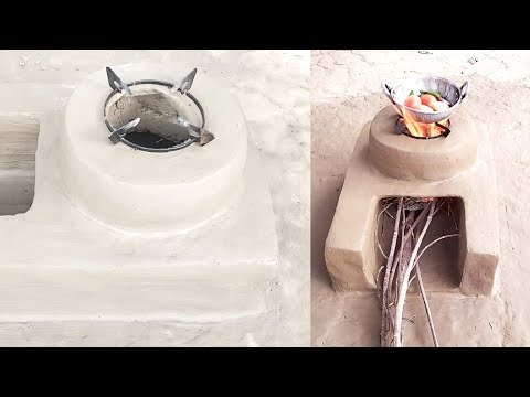 How to make a Village Clay Oven IMud Chulha Making | Primitive Technology of Barbeque #viral