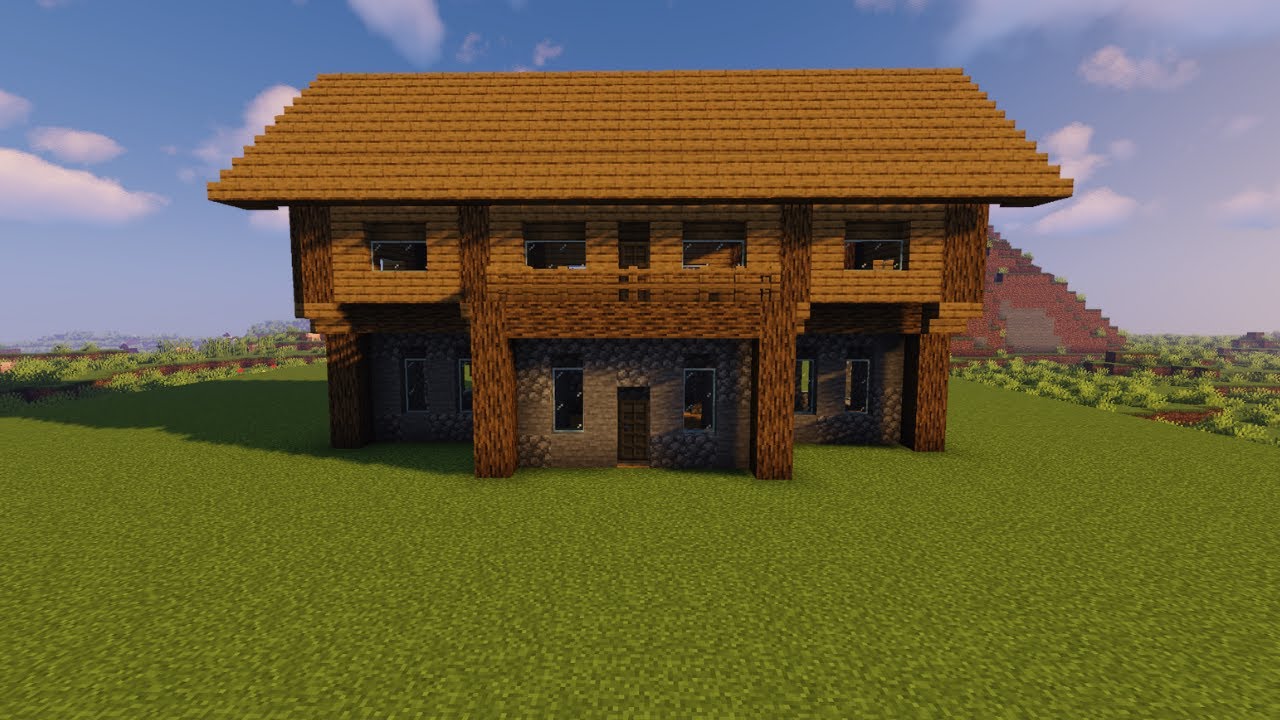Minecraft: How To Build A Wooden Mansion [Tutorial] - YouTube