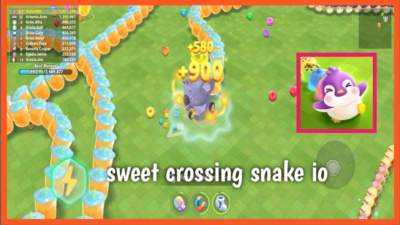 Cute Snake | Sweet Crossing: Snake.io gameplay - YouTube