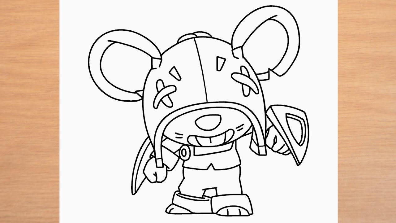 How to draw Moe Brawl Stars new - YouTube