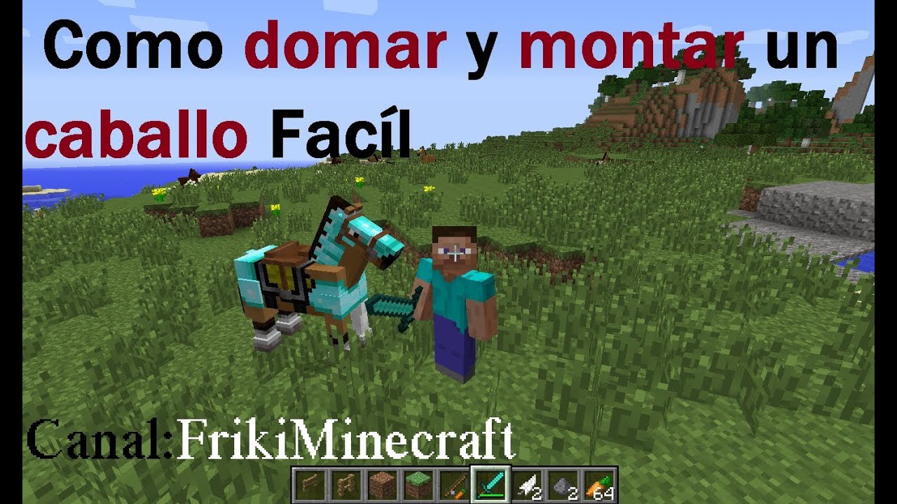 como montar a caballo en minecraft - YouTube