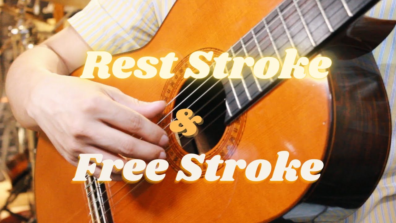 Beginning Guitar - The Rest Stroke & Free Stroke - YouTube