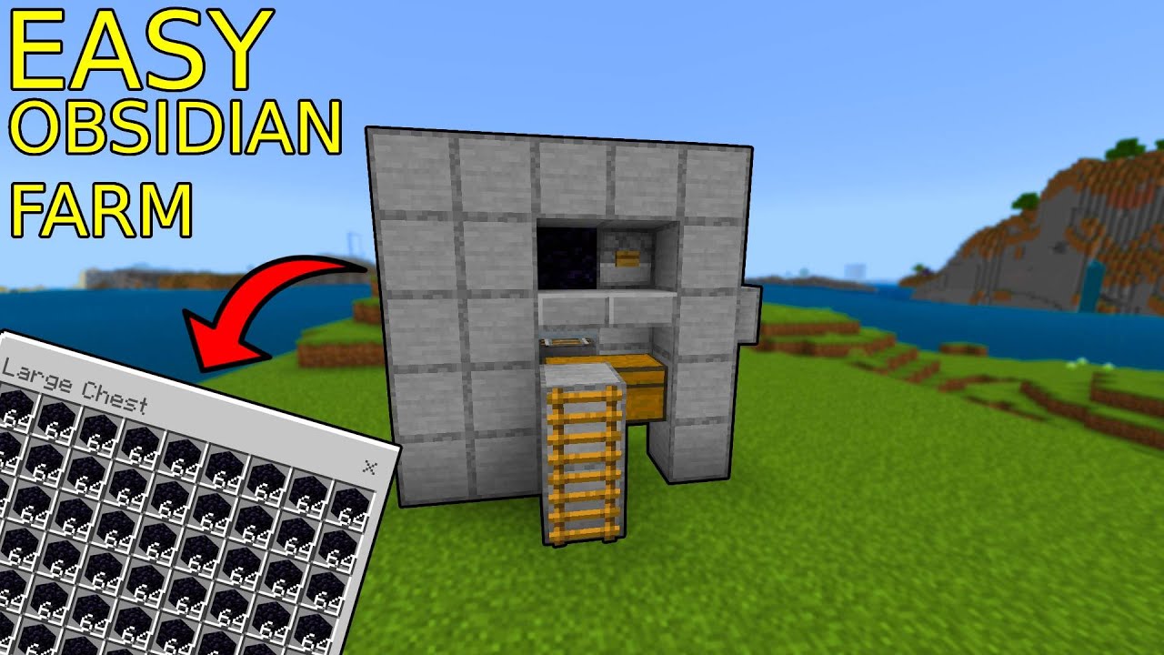 Simple Automatic Obsidian Farm! - YouTube