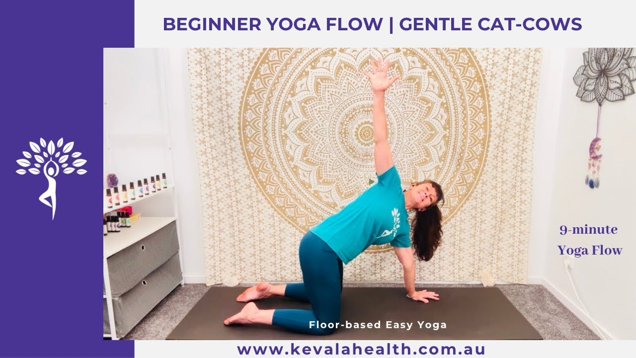 9-minute Beginner Yoga Flow | Cat/Cow variations For Better Sleep ...