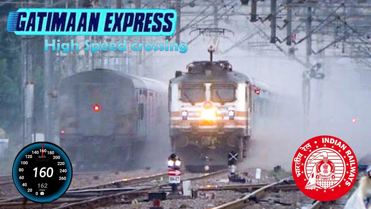 High Speed Crossing of 290 km/hr: 12716 Sachkhand Express Meets Dust ...