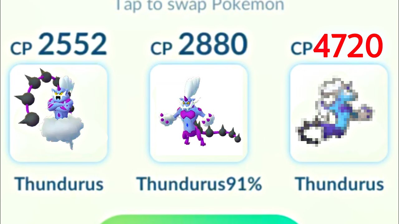 All Shiny Type Thundurus in Pokemon Go - YouTube