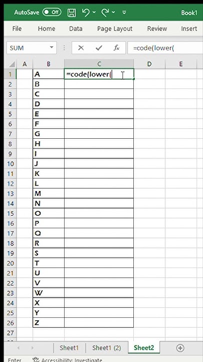How to Convert English Alphabets to Numbers in Excel - YouTube