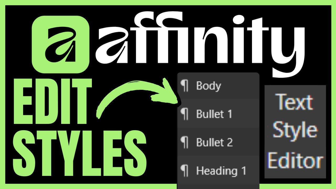 How To EDIT PARAGRAPH STYLES In Affinity (QUICK & EASY) 2026 - YouTube