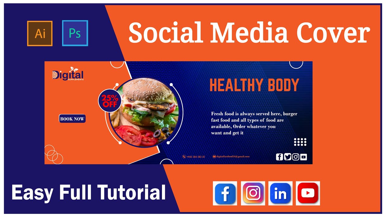 How To Create Facebook Cover In Illustrator || Illustrator Bangla ...