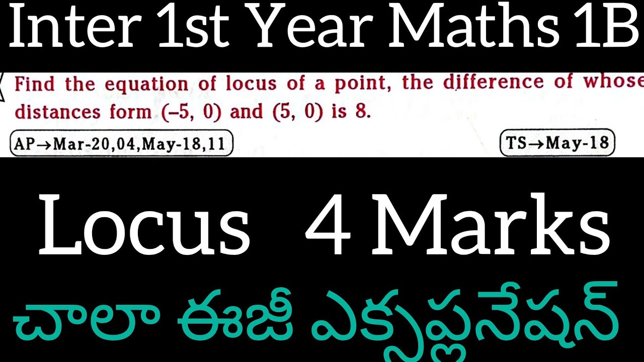 equation of locus, the Difference of whose distances from (-5,0) and (5 ...