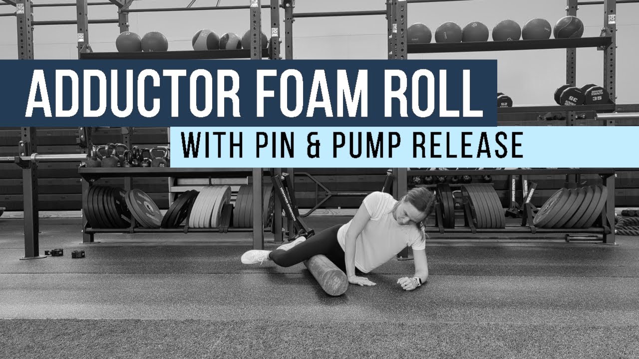 Adductor foam roll with pin and pump release - YouTube