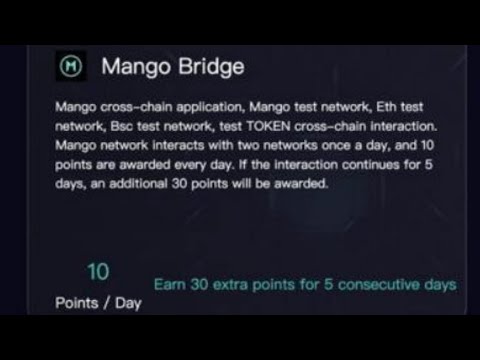 Mango Testnet. How to Bridge Mango Network - YouTube