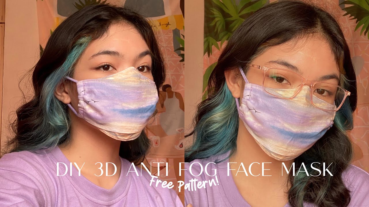 DIY 3D ANTI FOG FACE MASK ☁️ | how to sew a no fog face mask | FREE ...