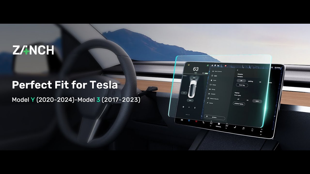 Tesla Model Y and Model 3 Screen Protector Installation Guide - YouTube