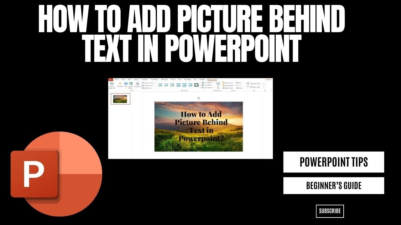 How to add picture behind text in powerpoint - YouTube