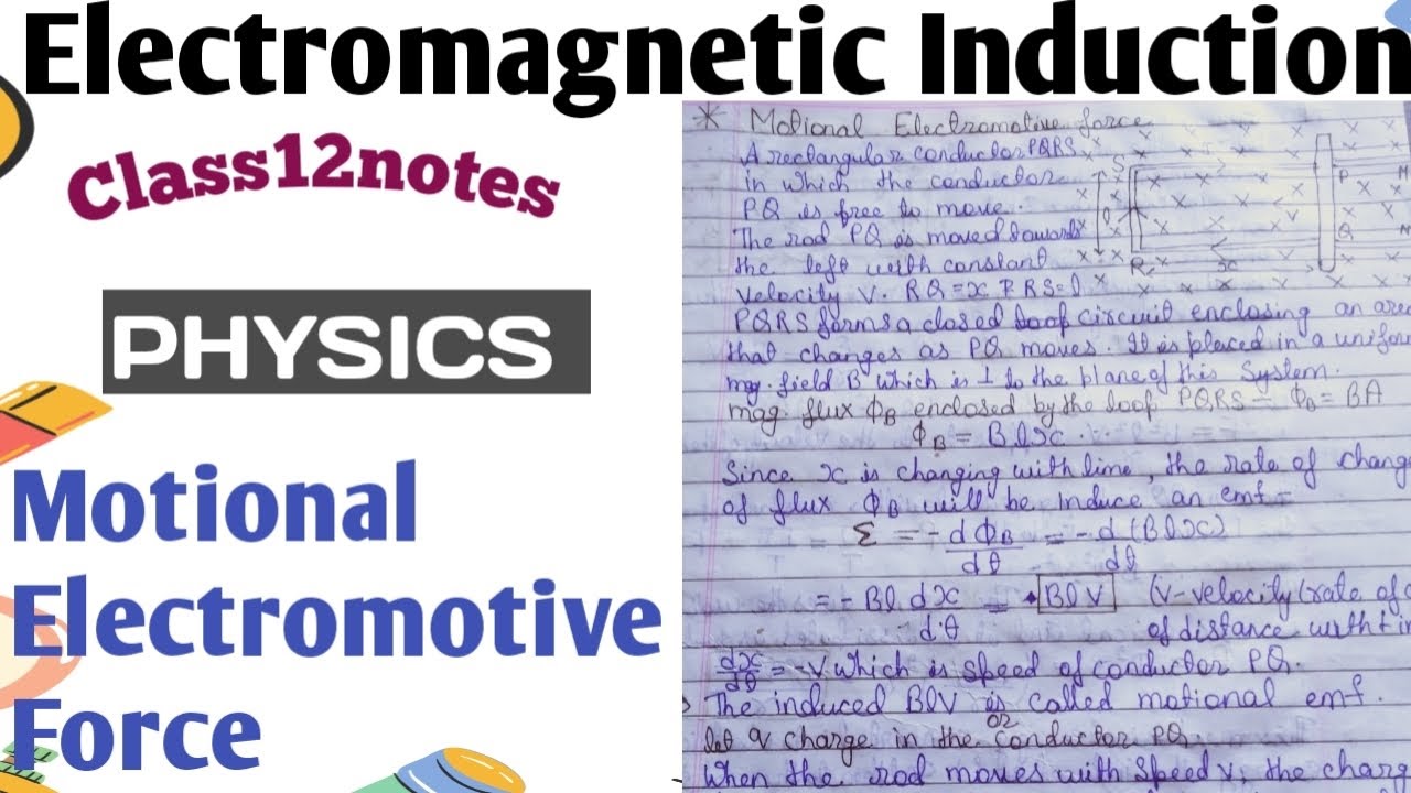 Motional Electromotive Force🙂🎉💯💥 Physics 🎉📚 Class-12 📖 Physics ️ ...
