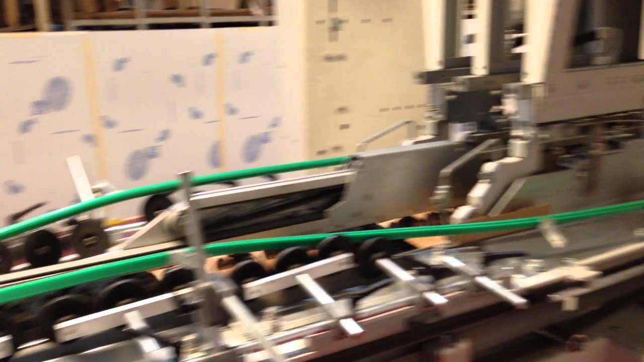 Bobst vision fold multi point gluer - YouTube