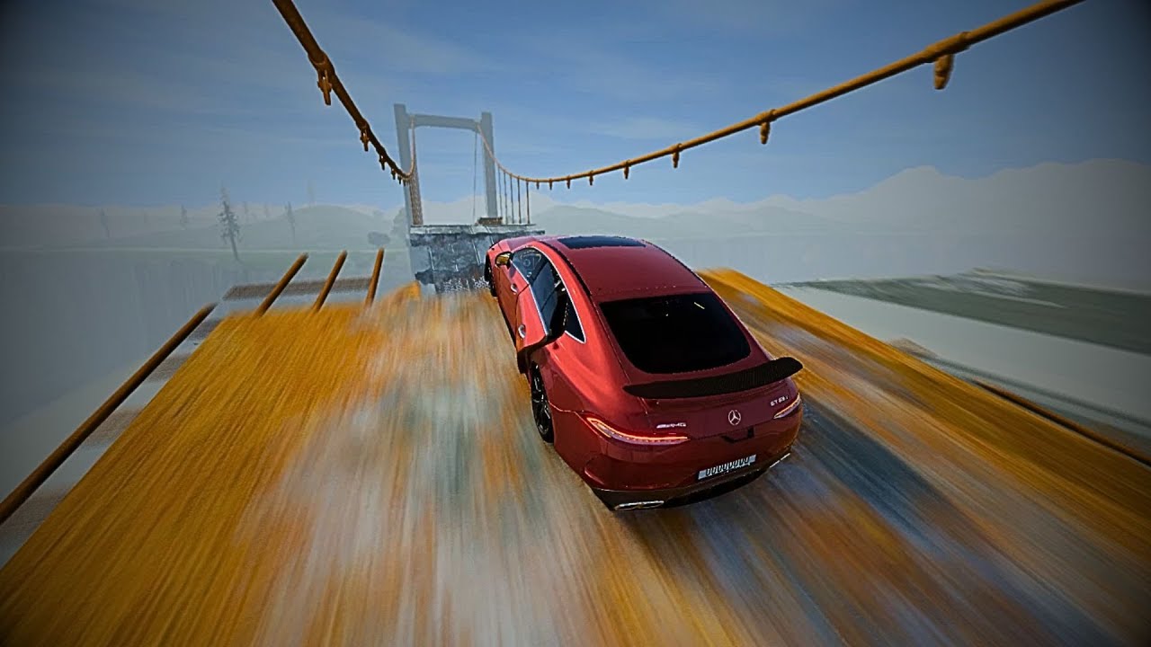Cars Chase On Broken Bridge | BeamNG Drive [Ep.189] - YouTube