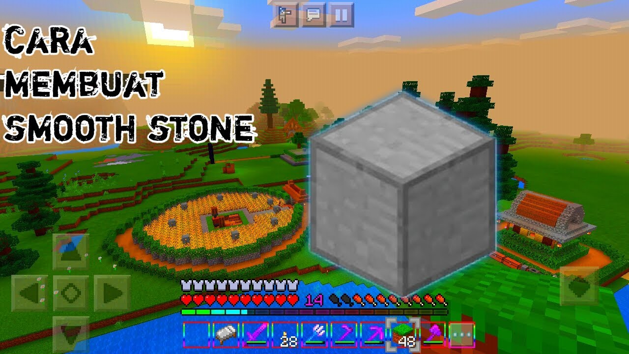 Cara Membuat Smooth Stone Minecraft - Tutorial Minecraft Pemula - YouTube