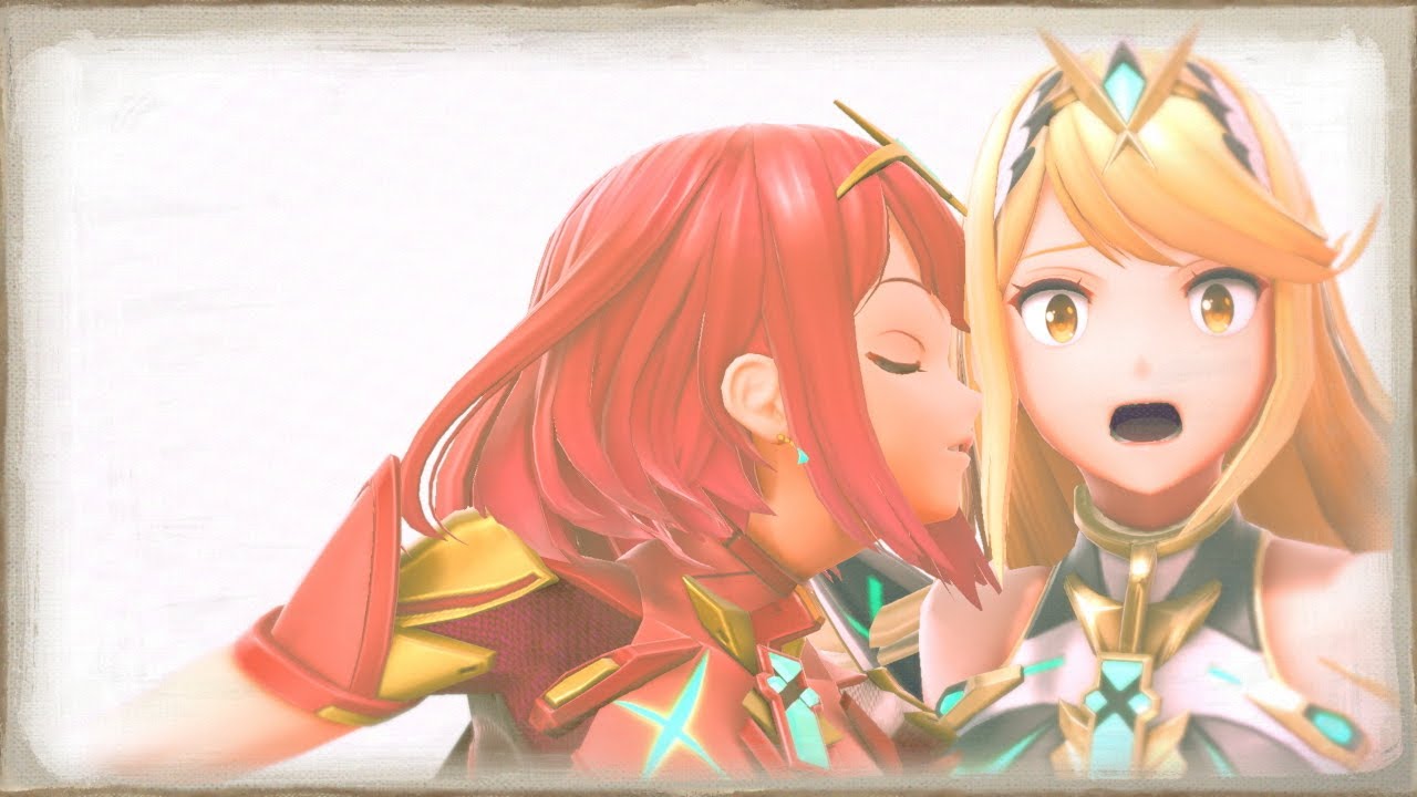 Pyra and mythra discuss about sephiroth - miitopia - YouTube