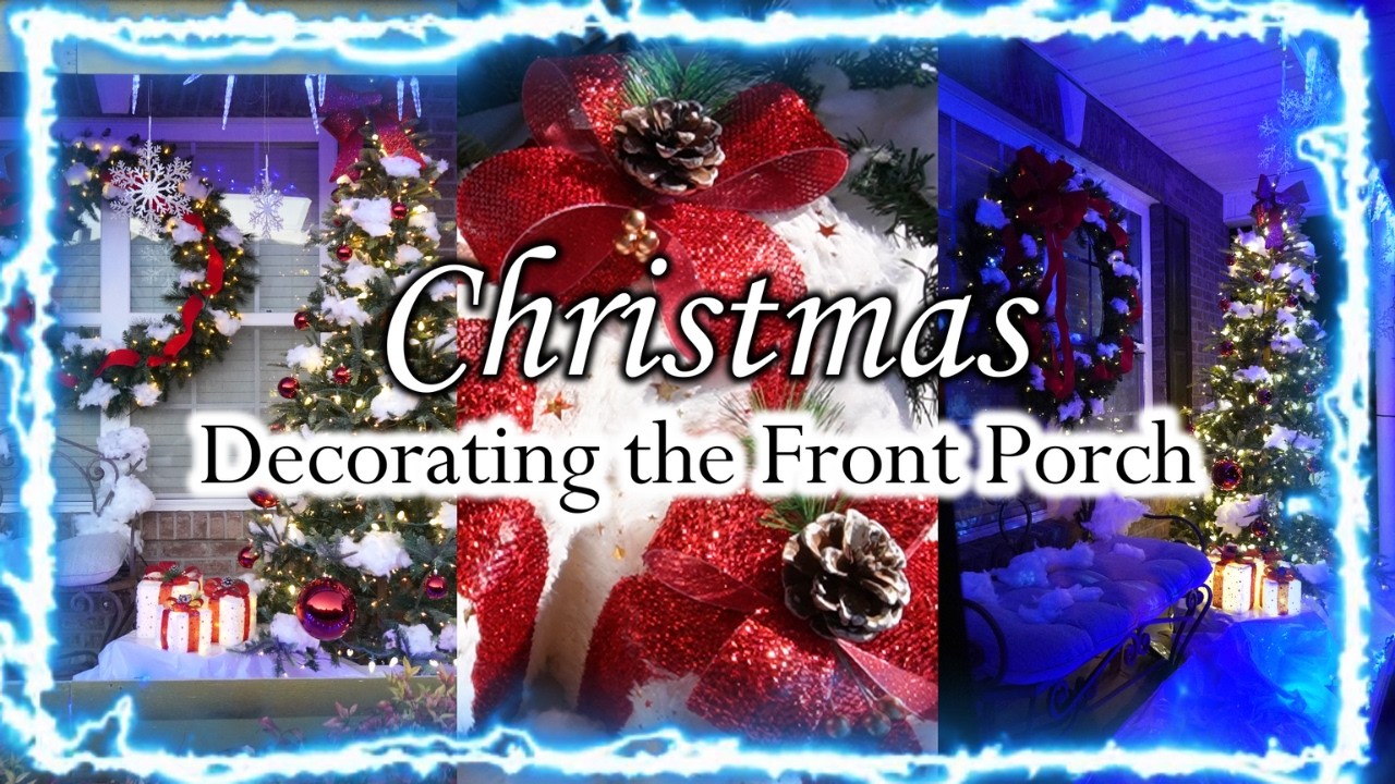 Front Porch Decorating 🎄Creating a Life-Size HOLIDAY GREETING CARD ...