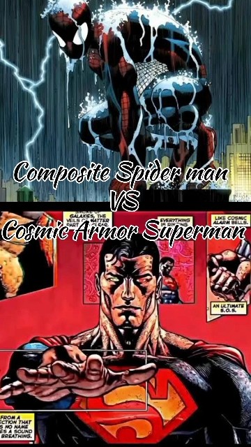 Composite Spider man VS. Cosmic Armor Superman #short #spiderman # ...