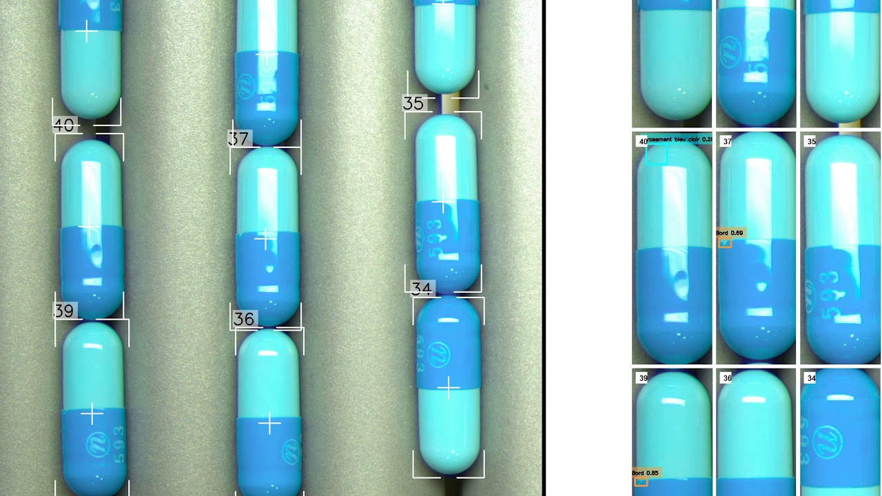 Capsules border defect recogntion/ GMP visual inspection / Pharma ...