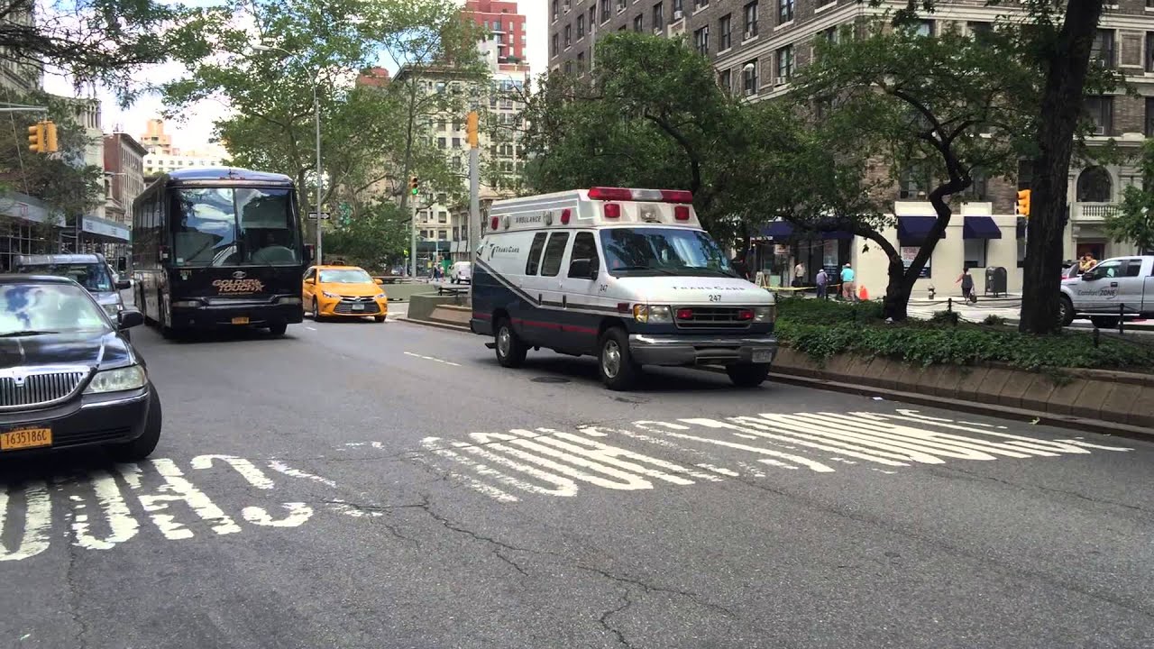 FDNY ENGINE 74 RESPONDING ON BROADWAY ON THE UPPER WEST SIDE AREA OF ...