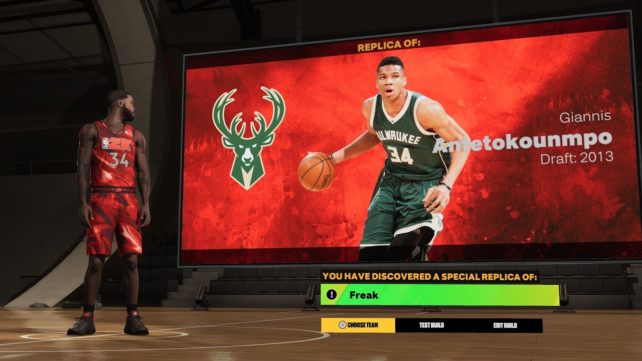 Greek freak replica build nba 2k23 - YouTube