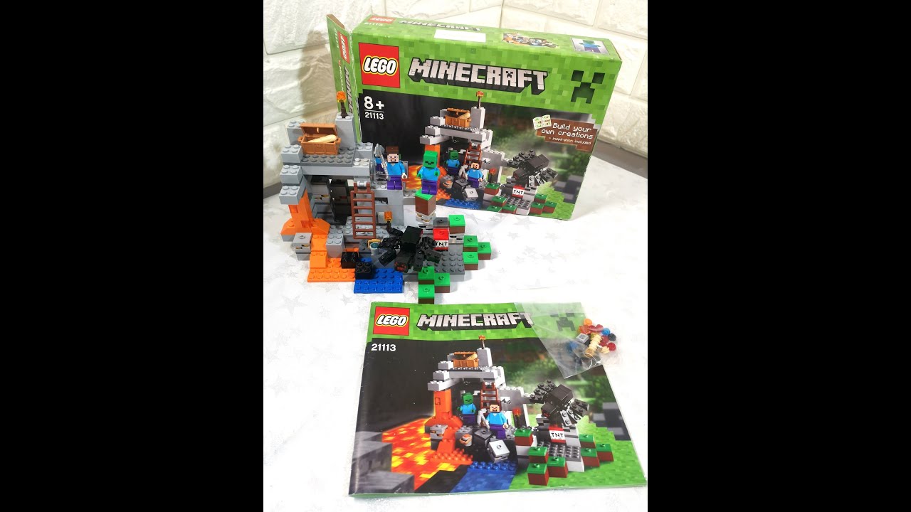 Lego 21113 Minecraft The Cave 100% Complete Boxed - YouTube