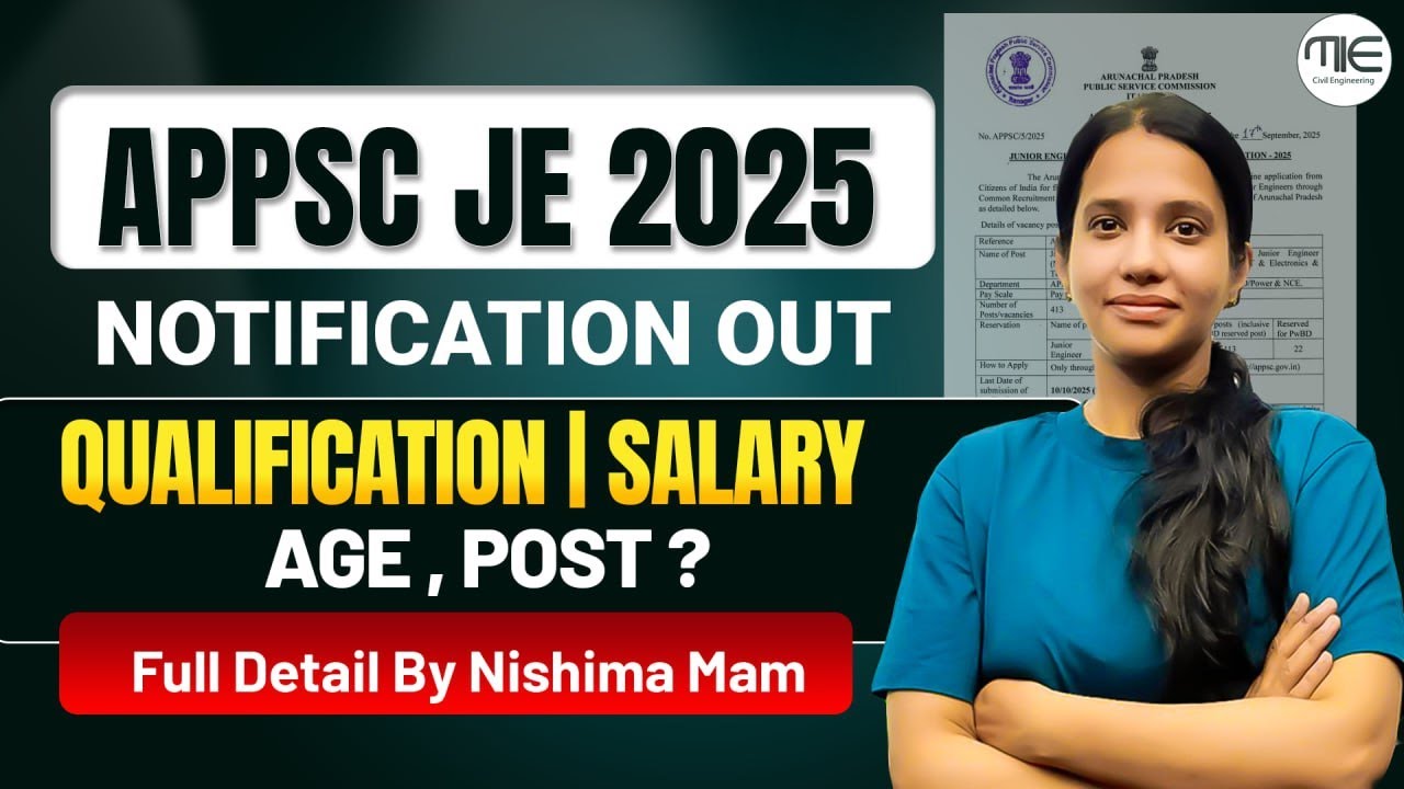 APPSC JE 2025 Notification Out | Qualification, Age, Salary & Posts ...
