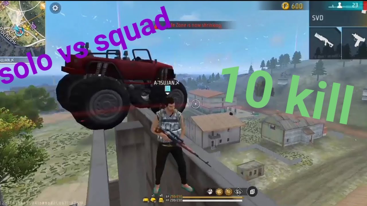 solo vs squad ranked match game play .10 kill - YouTube