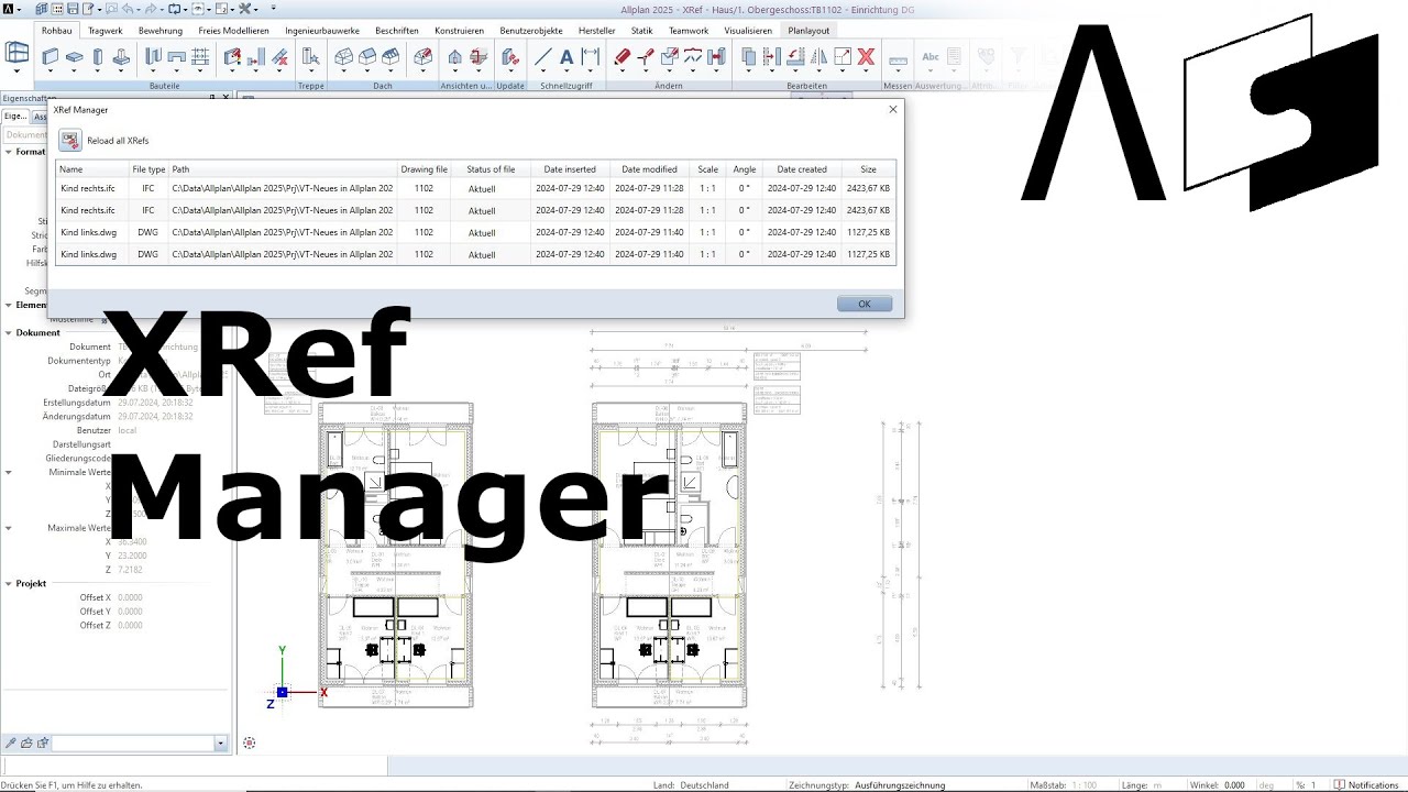 Xref Manager in Allplan - YouTube