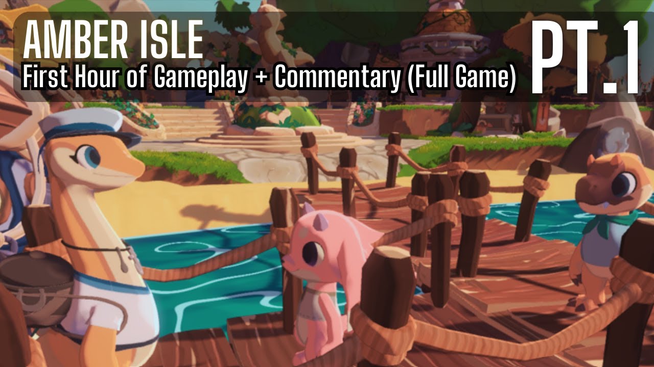 Let's Play Amber Isle pt.1 | Cozy Shop Sim + Create A Cute Dino, First ...