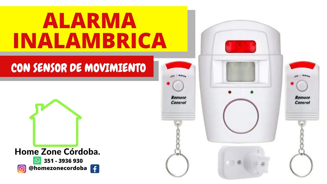 ALARMA INALAMBRICA CON SENSOR DE MOVIMIENTO - YouTube