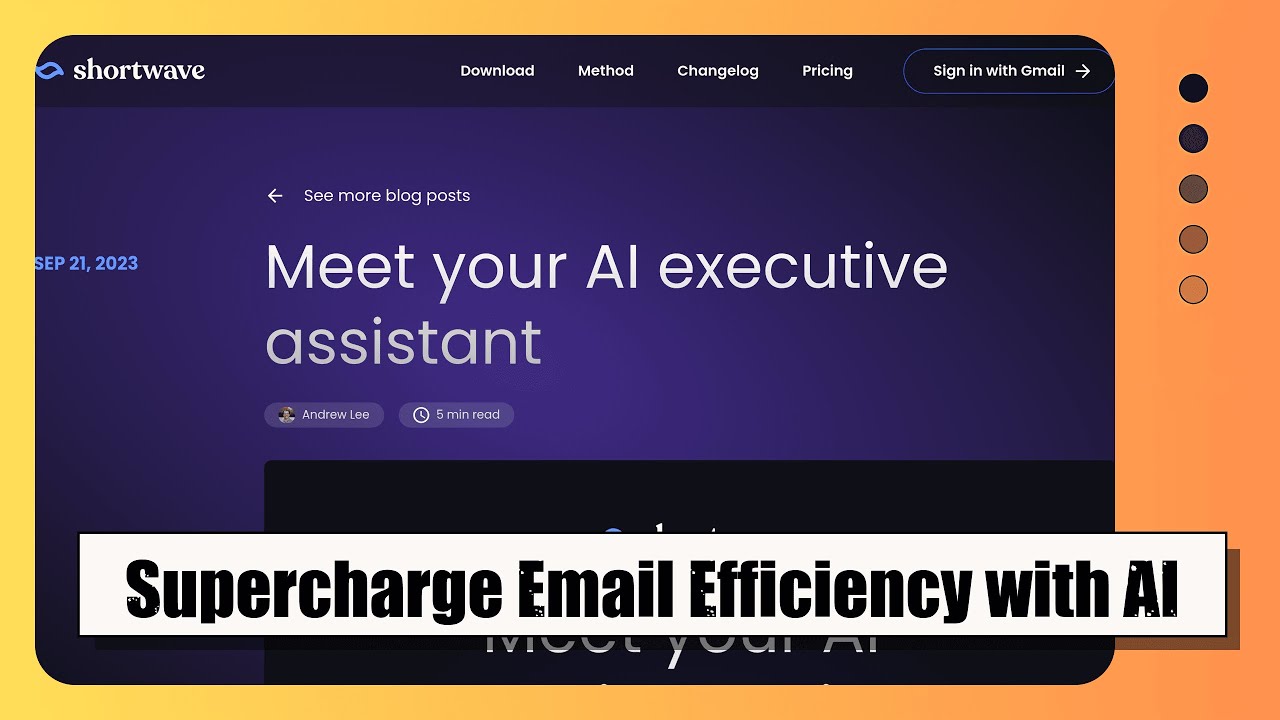 Boost Email Productivity with Your AI Executive Assistant | Shortwave AI - YouTube