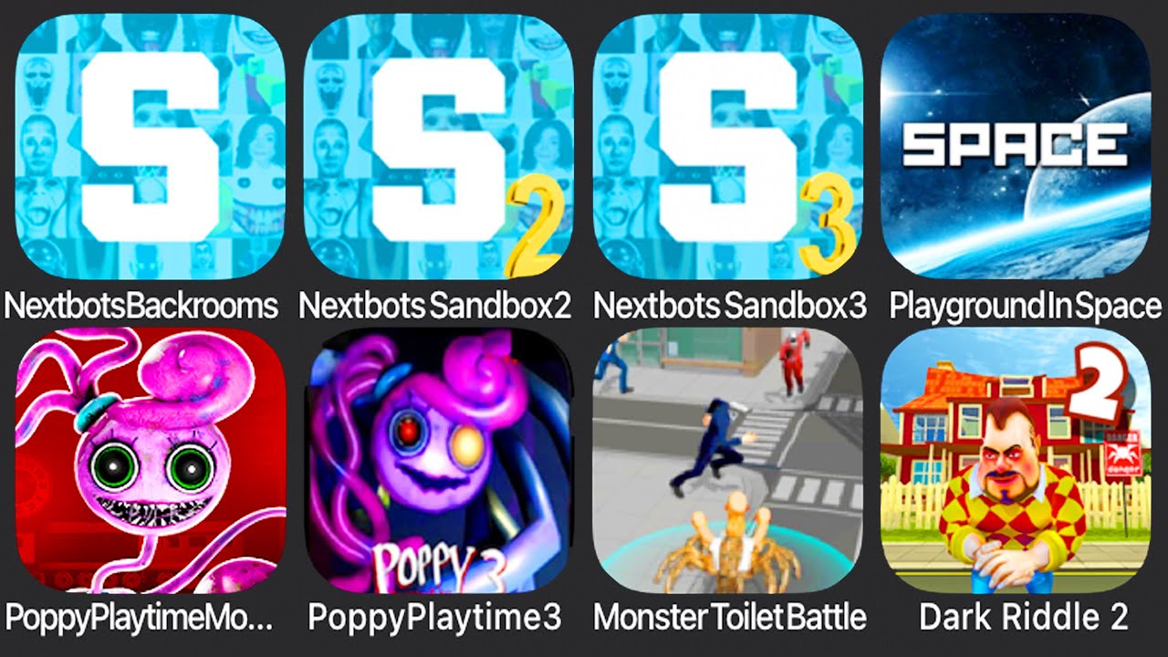 Nextbots in Playground,Nextbots in Backrooms,Sanbox in Space,Nextbots ...