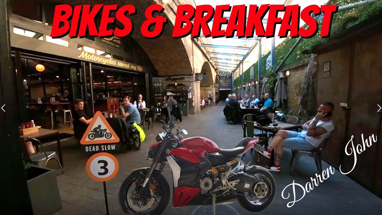 Breakfast and all things bikes eating the best eggs benedict - YouTube