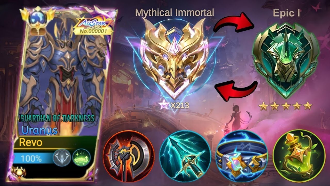 NEW SEASON URANUS META 1 SHOT TANKY TRICK TO RANK UP IN SOLO | NEW ...