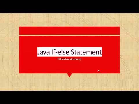 Loops in Java (If, IF Else, IF Else IF, Nested IF) - YouTube